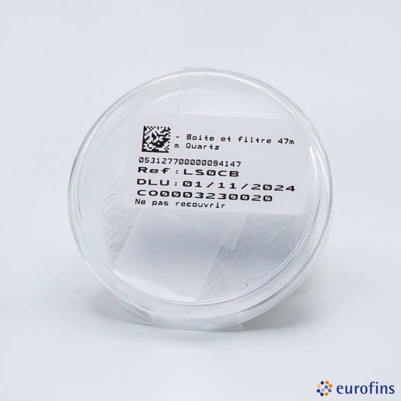 LS0CB - 47mm non-tared quartz filter (Petri dish)